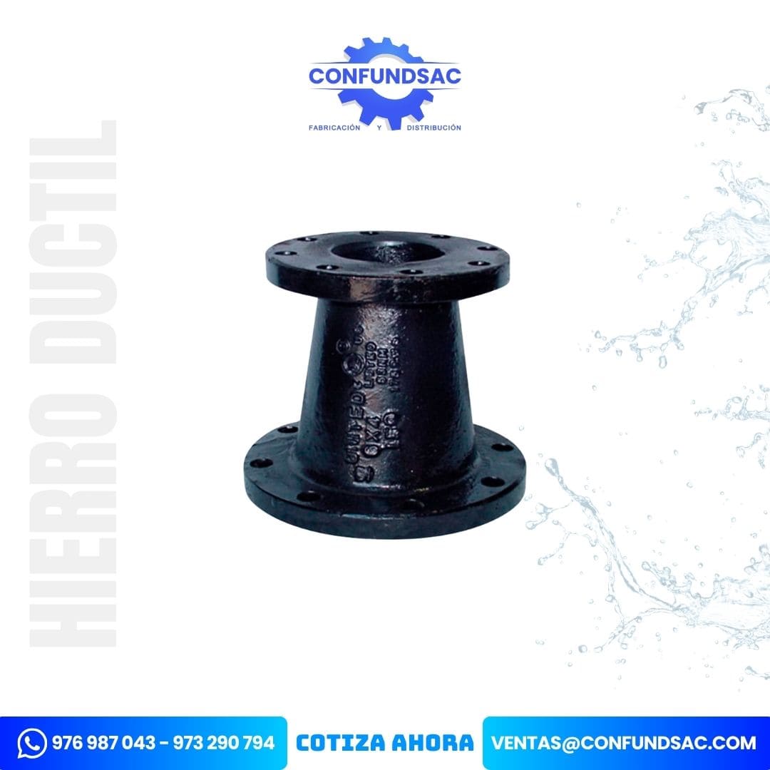 Reducción Bridado de Hierro Dúctil NEGRO – Confundsac